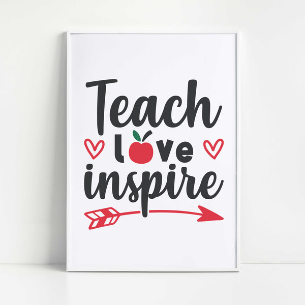 "Teach Love Inspire" Graphic – Glowforge Shop