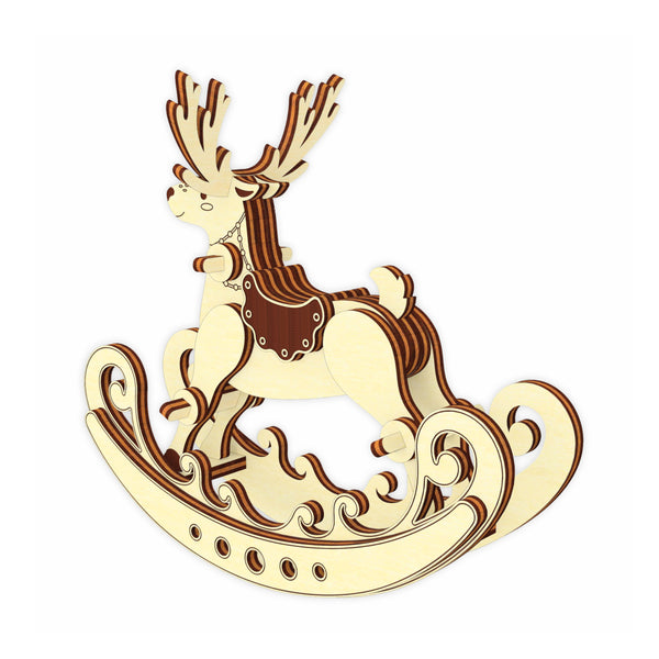 Rocking Reindeer - Christmas Traditional Toy – Glowforge Shop