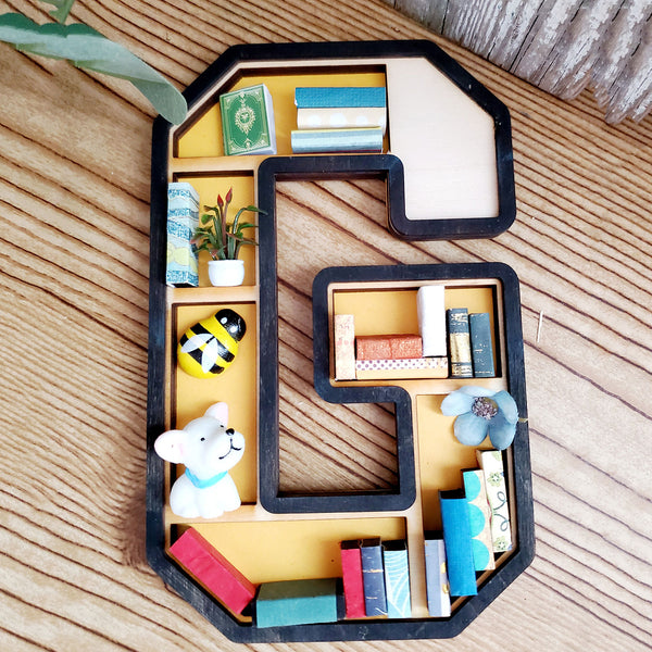 Alphabet Miniature Bookshelf - Letter "G" – Glowforge Shop