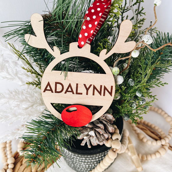 Customizable Reindeer Christmas Ornament (Set of 2) – Glowforge Shop