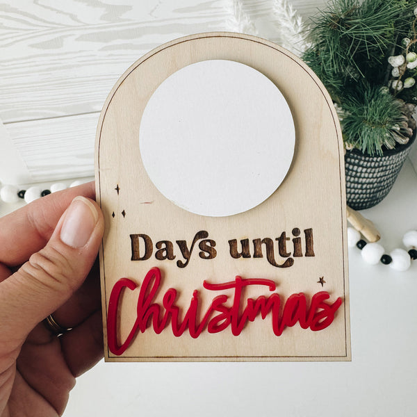 Days Until Christmas Countdown Shelf Sitter / Fridge Magnet – Glowforge Shop