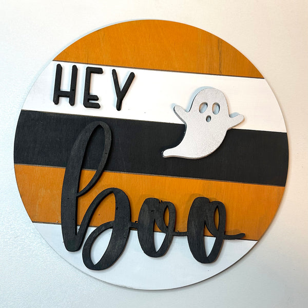 Hey Boo Ghost Halloween Door Sign – Glowforge Shop