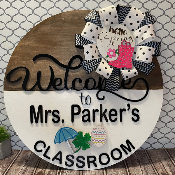 Interchangeable Classroom Door Hanger Welcome Display – Glowforge Shop