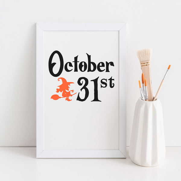 "October 31st" With Witch Graphic – Glowforge Shop
