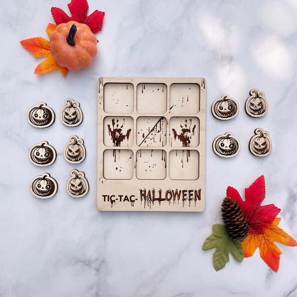 Personalizable Adult Halloween Tic Tac Toe Game - Spooky Tic Tac Toe f ...