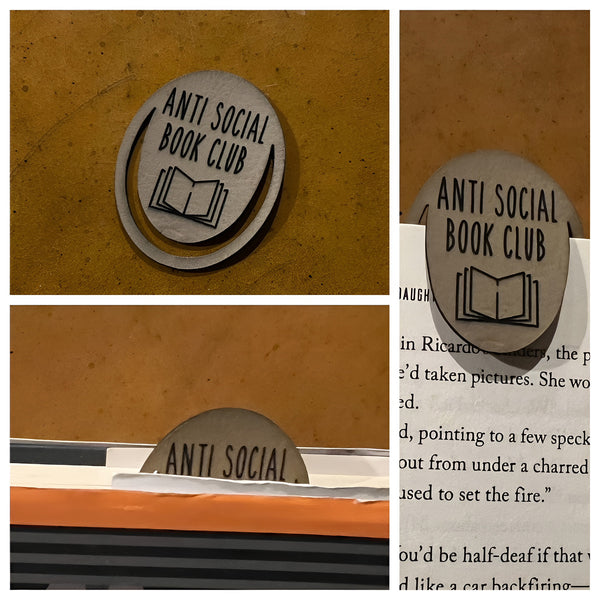 Anti-Social Book Club Paperclip Style Bookmark – Glowforge Shop