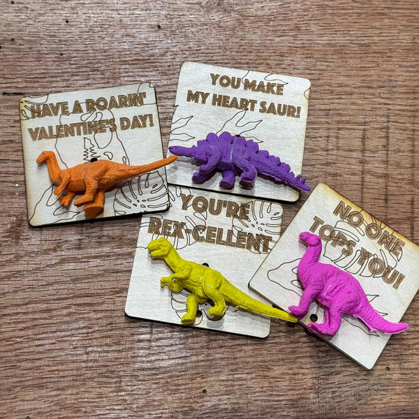Dinosaur Valentine Cards (Set of 8) – Glowforge Shop