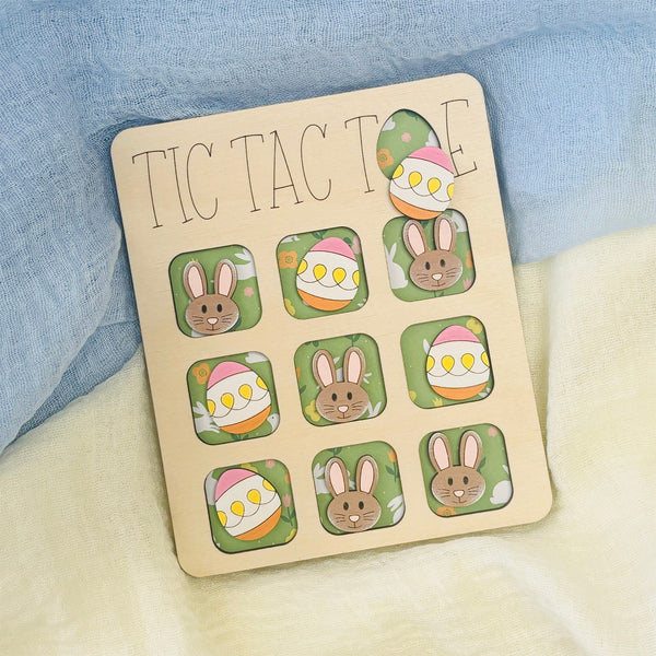 Easter Bunny and Egg Tic Tac Toe Game – Glowforge Shop