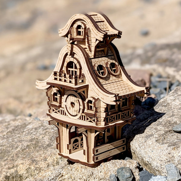 Easter Bunny House with Optional Stake for Flower Pot – Glowforge Shop