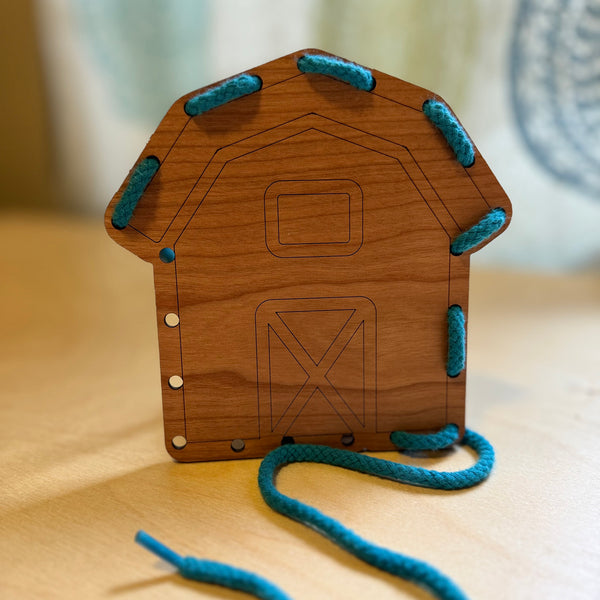 Farm & Animal Lacing Card - Barn Lacing Card – Glowforge Shop