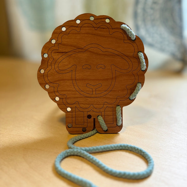 Farm & Animal Lacing Card - Sheep Lacing Card – Glowforge Shop