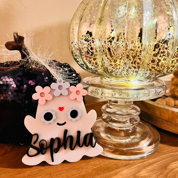 Ghouls and Ghosts Dia De Los Muertos Halloween Basket Tags (Set of 3 ...