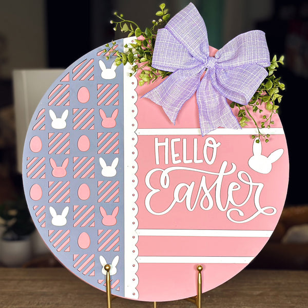 Hello Easter Bunny Door Hanger – Glowforge Shop