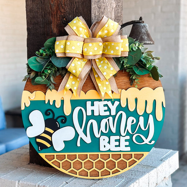 Hey Honey Bee Door Hanger – Glowforge Shop