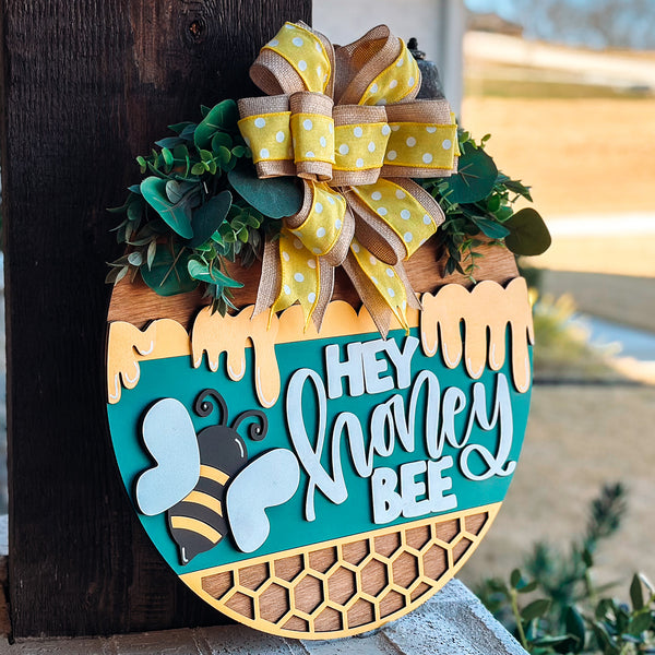 Hey Honey Bee Door Hanger – Glowforge Shop