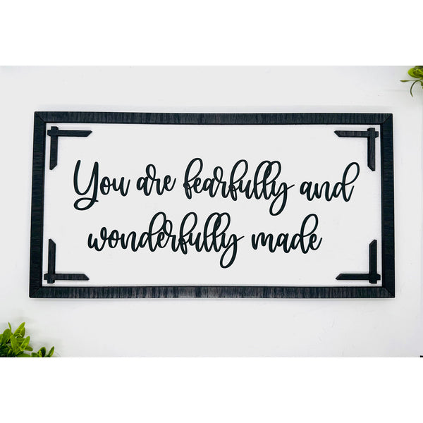 Inspirational Sign - You Are Fearfully and Wonderfully Made – Glowforge ...