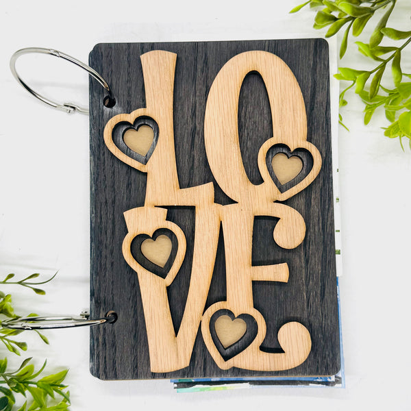 LOVE with Hearts Junk Journal Cover #2 – Glowforge Shop