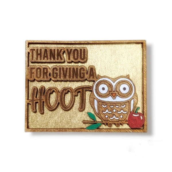 Owl-Themed Back To School Teacher Gift Card Holder with Functional Mag ...