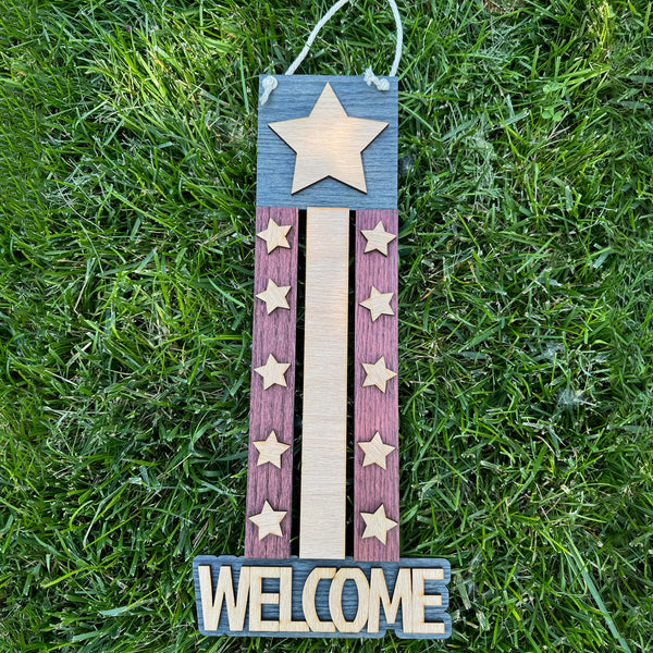 Patriotic Door Hanger 4th of July Flag – Glowforge Shop
