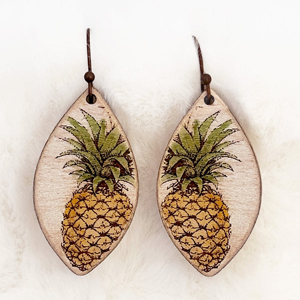 Pineapple Summer Fruit Dangle Earrings – Glowforge Shop
