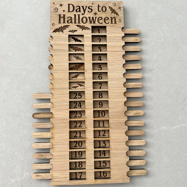 Sliding Halloween Countdown with Bats – Glowforge Shop