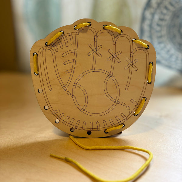 Sports-Themed Lacing Card - Baseball Mitt Lacing Card – Glowforge Shop