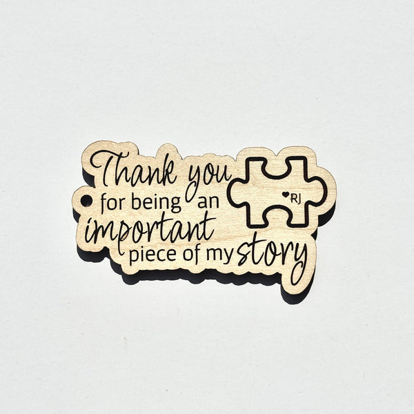 Thank You for Being an Important Piece of my Story with Puzzle Piece T ...
