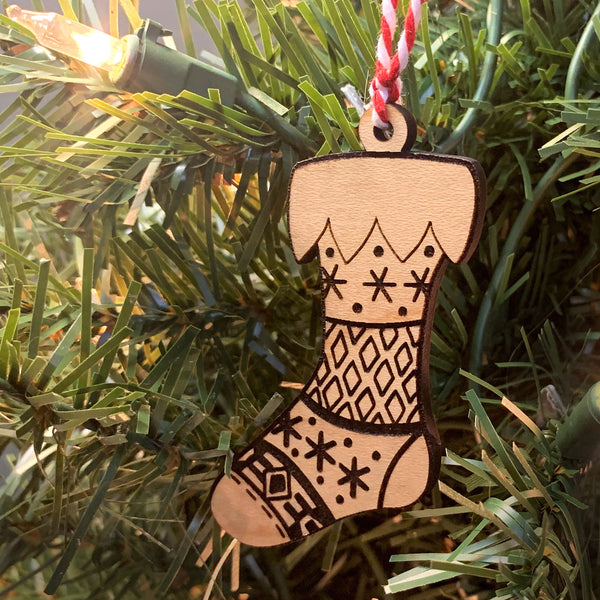 Christmas Stocking Ornament – Glowforge Shop
