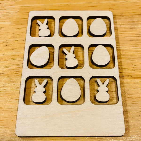 Easter Egg and Bunny Tic Tac Toe Game – Glowforge Shop