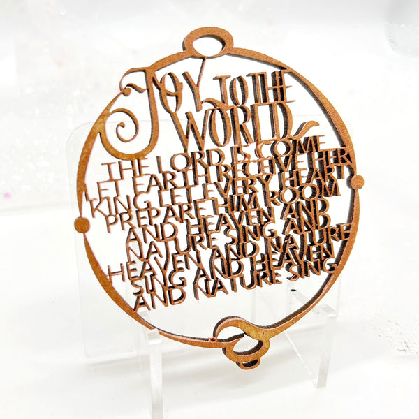 Christmas Carol Ornament - Joy to the World – Glowforge Shop