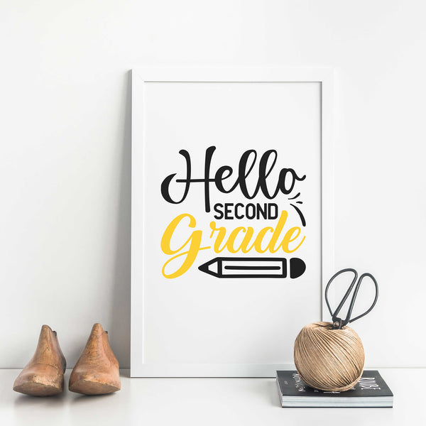 "Hello Second Grade" Graphic – Glowforge Shop