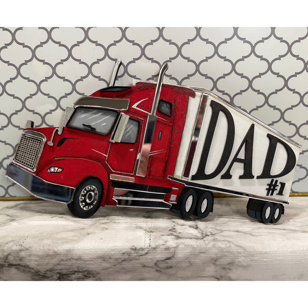 18 Wheeler Trucker #1 Dad Sign (Large) – Glowforge Shop