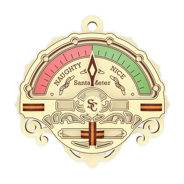 Santa Meter Ornament - Ornament With Mechanical Arrow And Rail ...