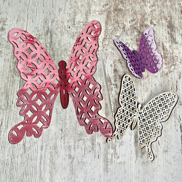 3D Farmhouse Style Butterfly Shelf Sitter (Set of 3) – Glowforge Shop