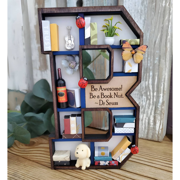 Alphabet Miniature Bookshelf - Letter "B" – Glowforge Shop