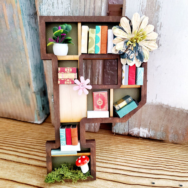 Alphabet Miniature Bookshelf - Letter "P" – Glowforge Shop