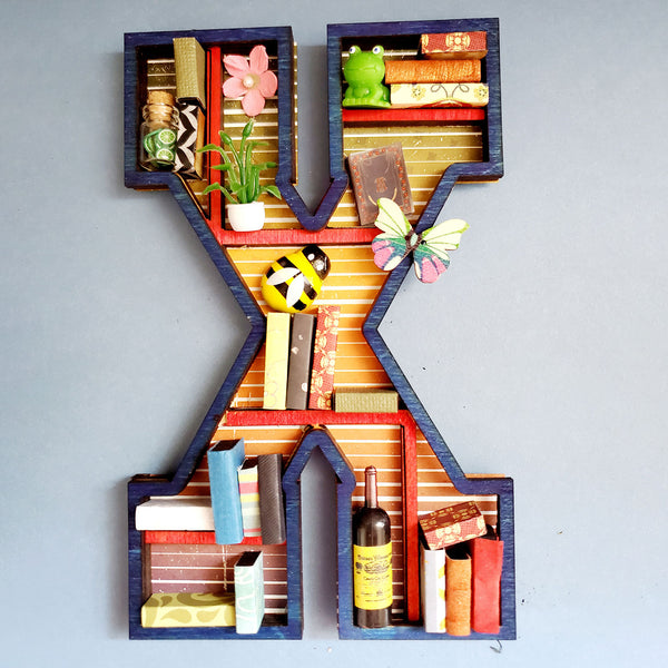 Alphabet Miniature Bookshelf - Letter "X" – Glowforge Shop