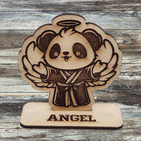 Angel Panda Game Piece with Stand – Glowforge Shop