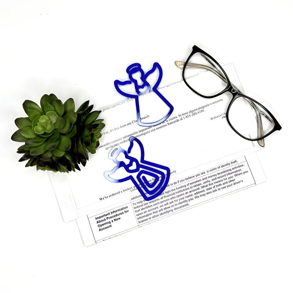 Angel Shaped Bookmark with Card Backer - Paperclip - Snack Bag Closure ...