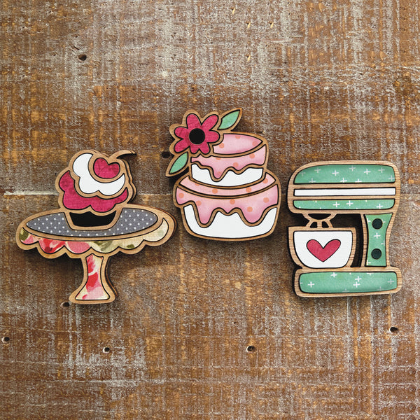 Baking-Themed Magnet Collection (Set of 3) – Glowforge Shop