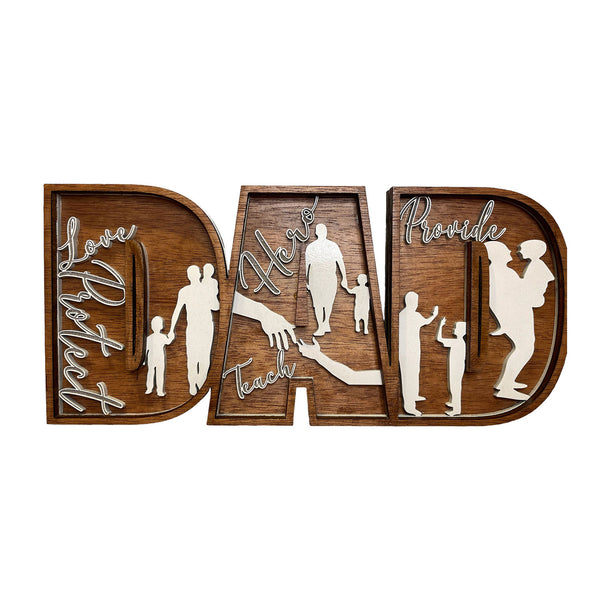 Classic Layered DAD Sign - Father's Day Dad Sign – Glowforge Shop