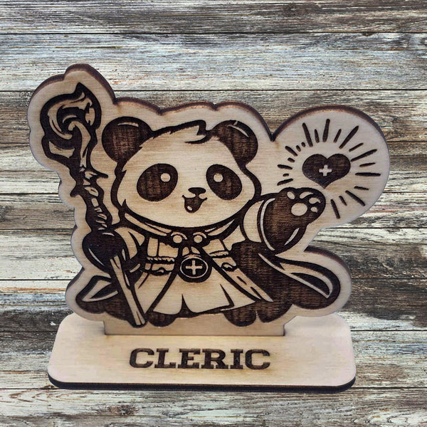 Cleric Panda Game Piece with Stand – Glowforge Shop