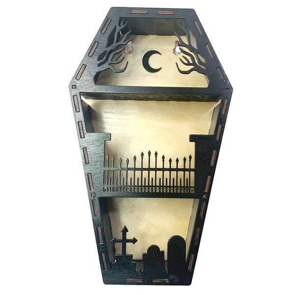 Coffin Halloween Wall Hanging 3-Tier Shelf – Glowforge Shop