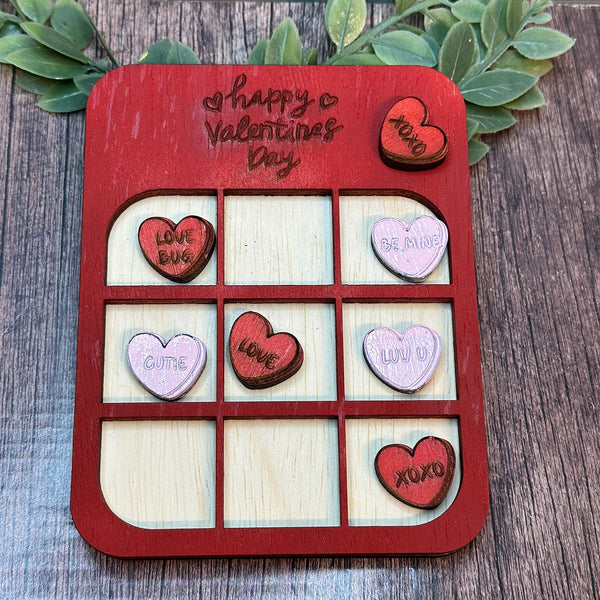 Conversation Hearts Valentine's Day Tic-Tac-Toe Game – Glowforge Shop