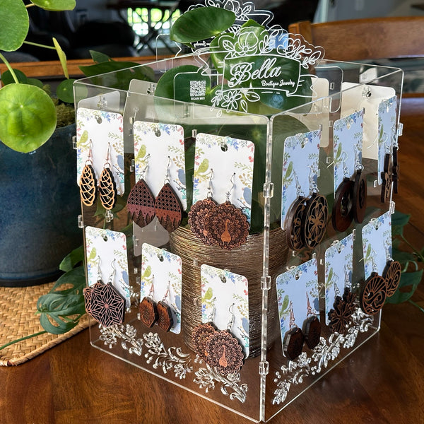 Convertible / Customizable Jewelry Display Stand in Acrylic – Glowforge ...