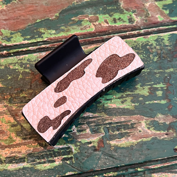 Cow Print Hair Clip - Cow-Themed Hair Accessory – Glowforge Shop