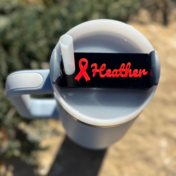 Customizable Awareness Ribbon (Cancer) Topper compatible with Stanley ...