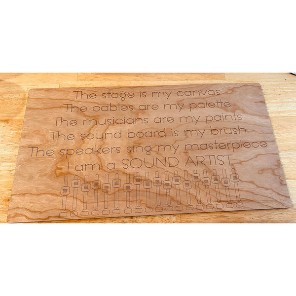 DJ Sound Artist Board Wooden Sign Decor – Glowforge Shop
