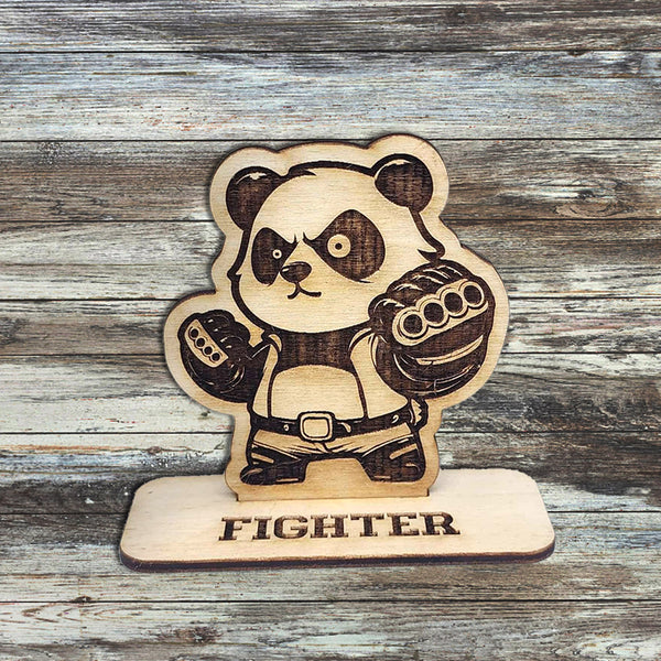 Fighter Panda Game Piece with Stand – Glowforge Shop