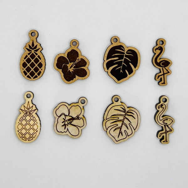 Fun Tropical Charms (Set of 8) – Glowforge Shop